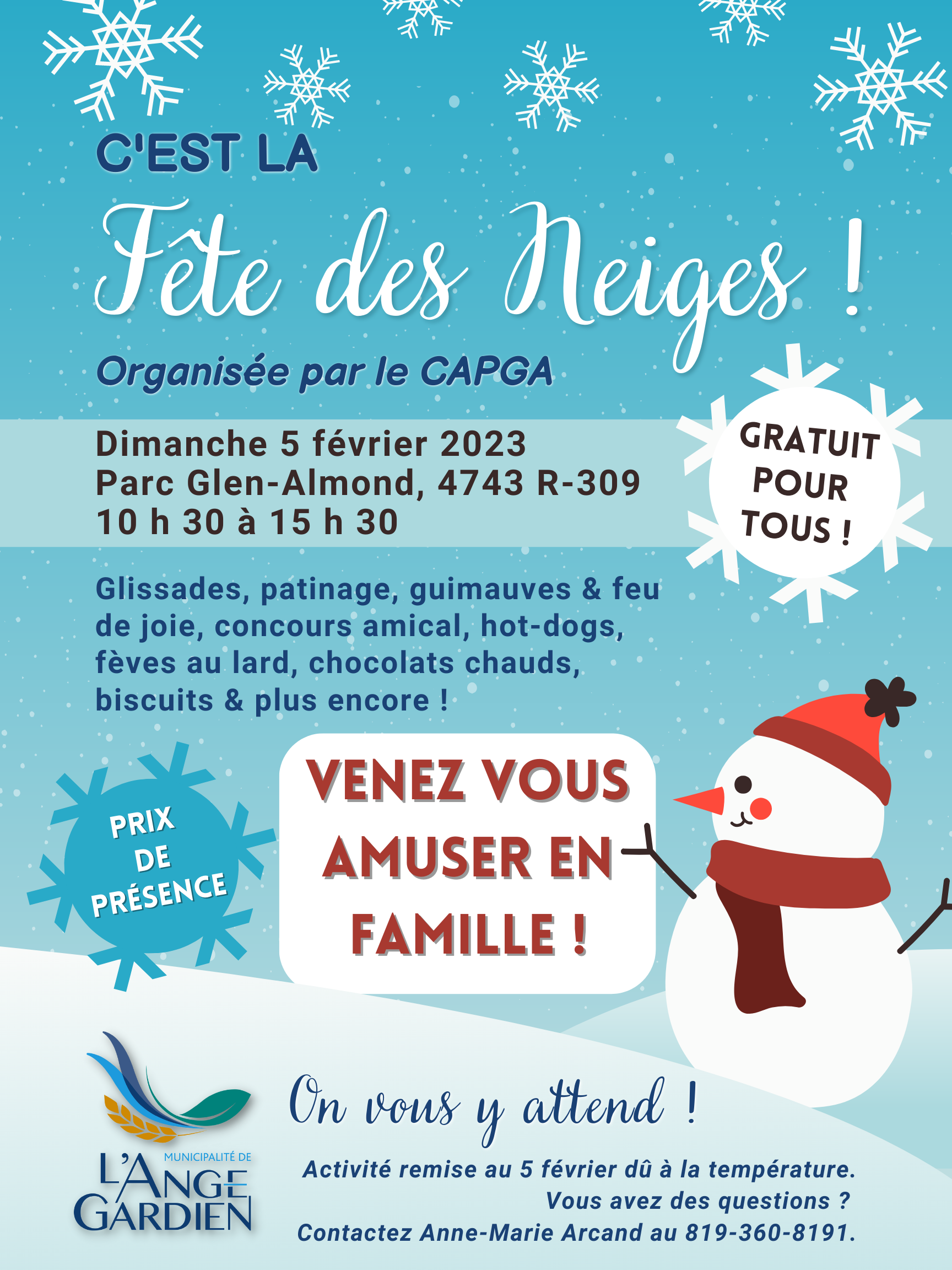 Fête des Neiges – Municipalité de L'Ange-Gardien