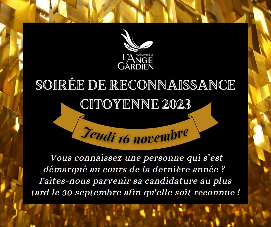 Soirée de reconnaissance des citoyens – Municipalité de L'Ange-Gardien