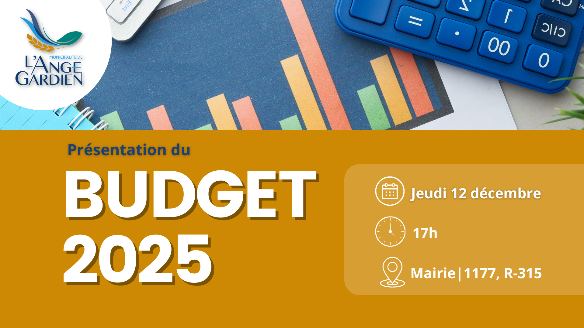 Présentation du budget municipal 2025 – Municipalité de L'Ange-Gardien
