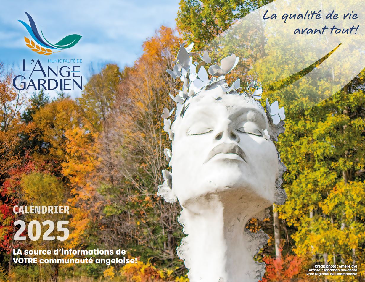 Page couverture – Calendrier municipal 2025 – Municipalité de L'Ange-Gardien